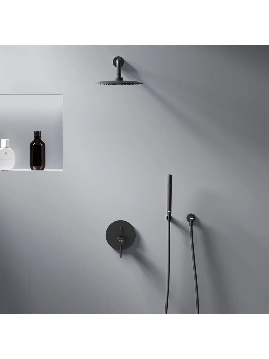 Душевая система с тропическим душем Damixa Aurora, встраиваемая