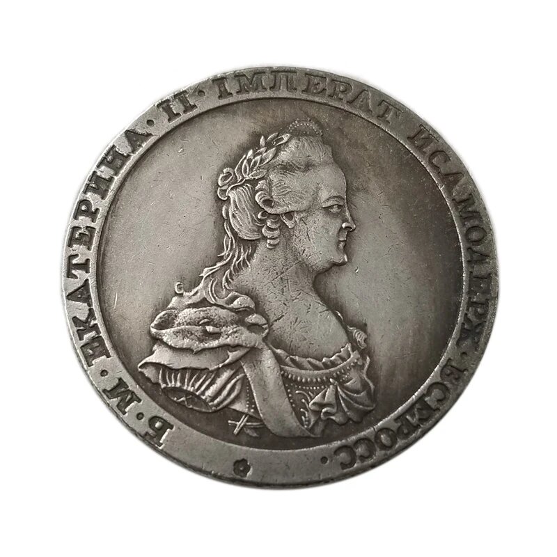 Россия Императрица Екатерины II Памятная монета Орел Узор Коллекция монет Украшения Ремесла Сувенир Мемота Счастливая монета Подарок