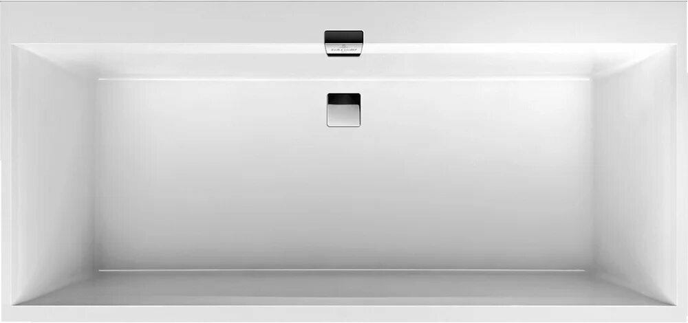 Акриловая ванна Villeroy & Boch Squaro Edge 12 UBQ170SQE2DV-01 170x75, на ножках, пристенная, встраиваемая, белая, глянцевая, прямоугольная
