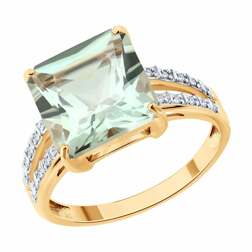 Кольцо, красное золото, 585 проба