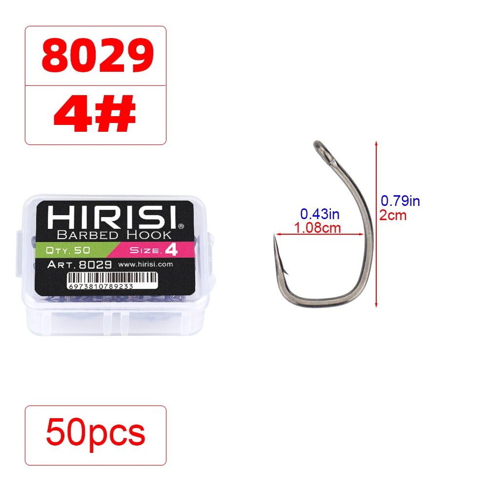 Hirisi рыболовные крючки для карпа 50 шт. Size 4