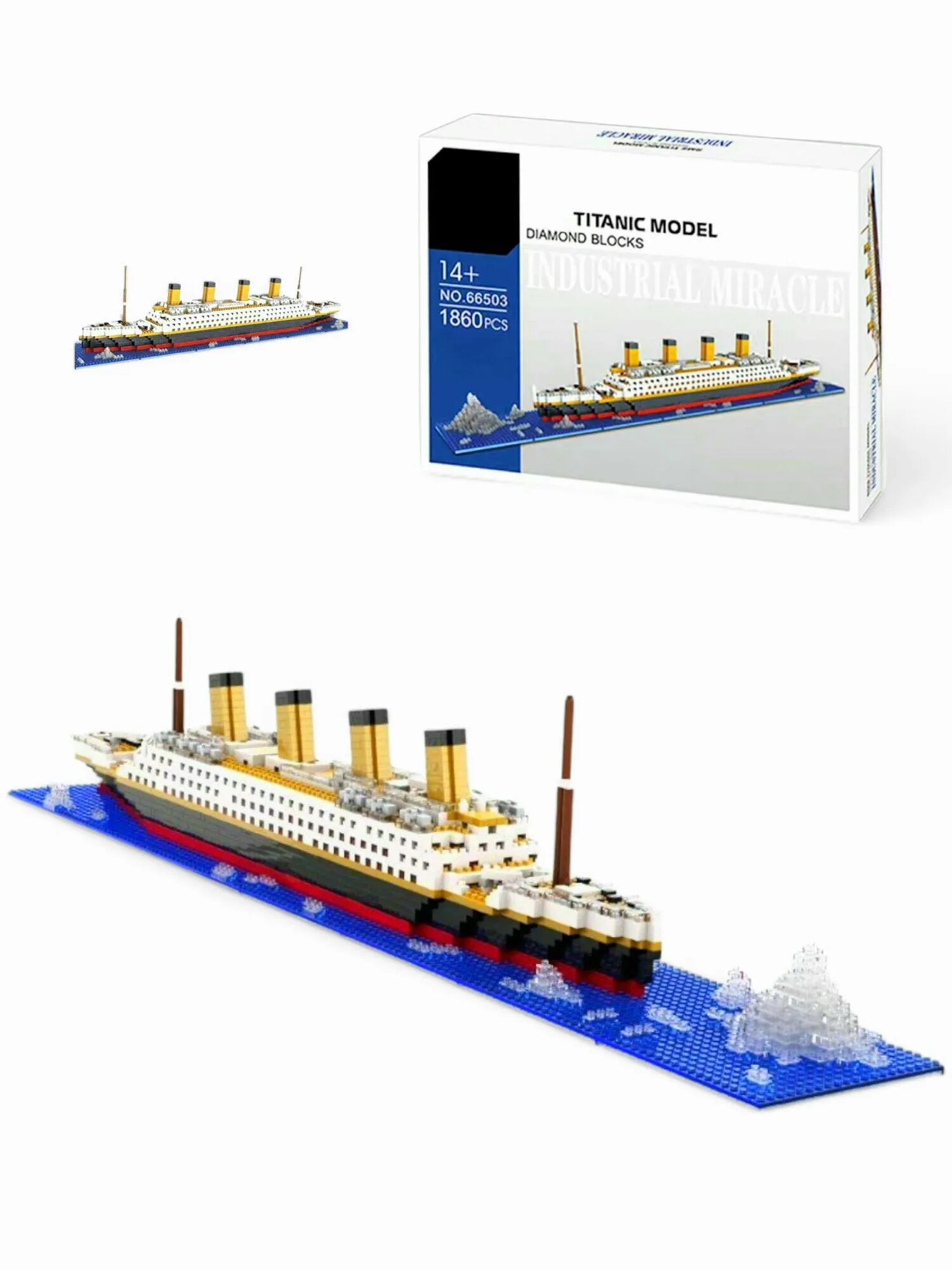 Конструктор "Титаник" Корабль 1860 Мини деталей ( игровой набор Titanic / Пароход подарок для детей и взрослых )