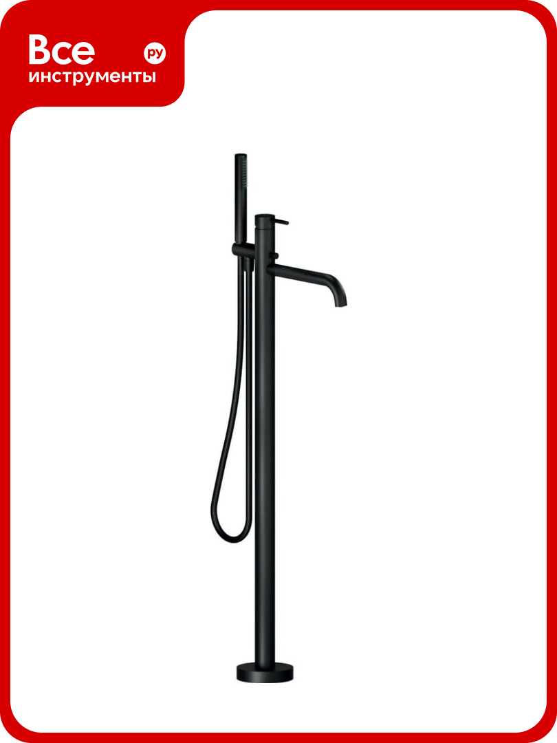 Смеситель для ванны Nobili LIVE напольный, матовый черный WE00180/TBM, 00000106822