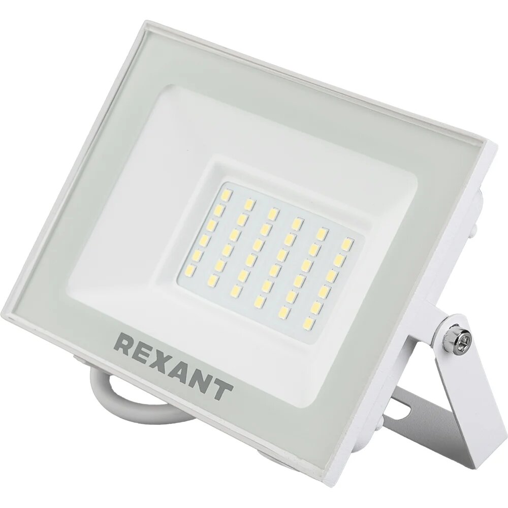Светодиодный прожектор REXANT LED 50 Вт 4000 Лм 5000 K белый корпус 605-026