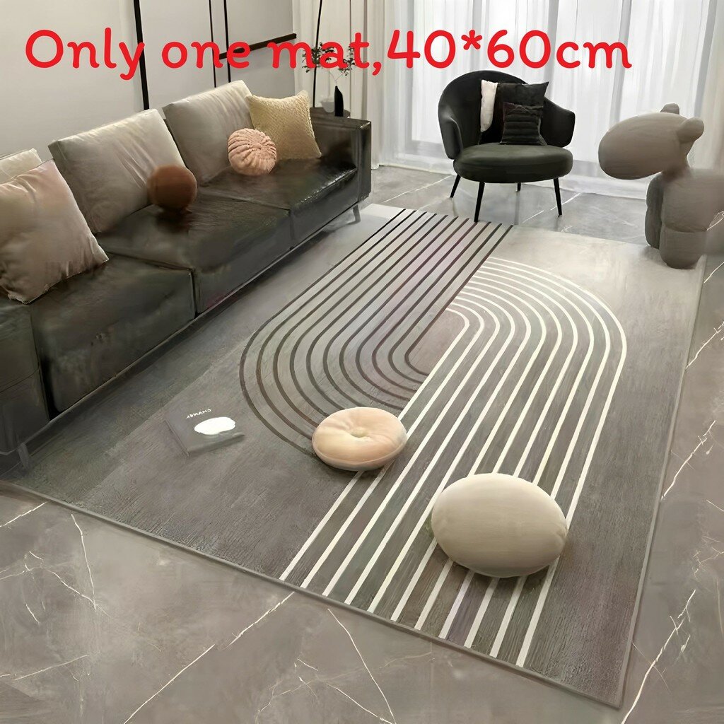 Модный полосатый складной плюшевый напольный ковер для гостиной и спальни стиль е