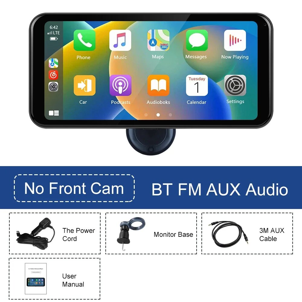 Автомобильный мультимедийный плеер Podofo, 6,25 дюйма, Android, bluetooth, FM, AUX, 6.25inch Monitor