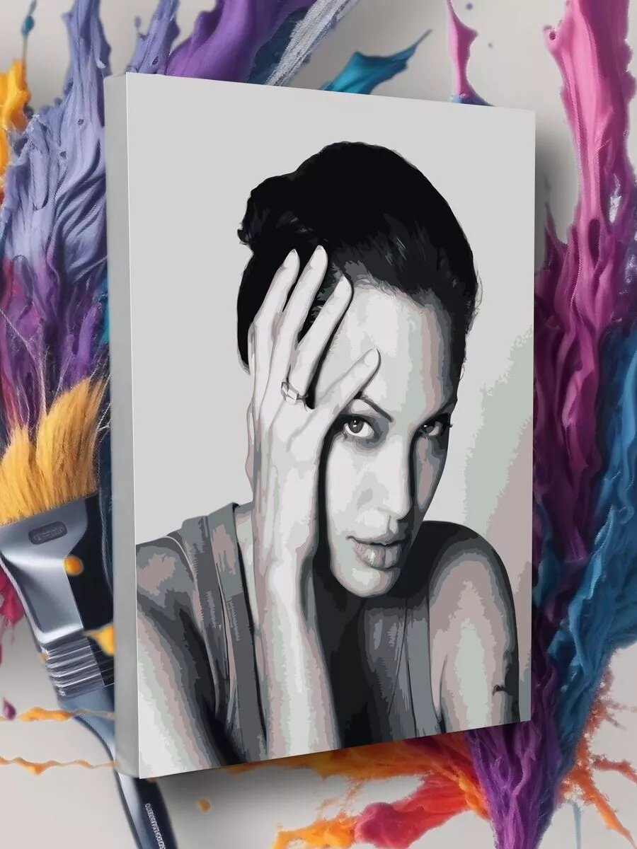 Картина по номерам Анджелина-Джоли