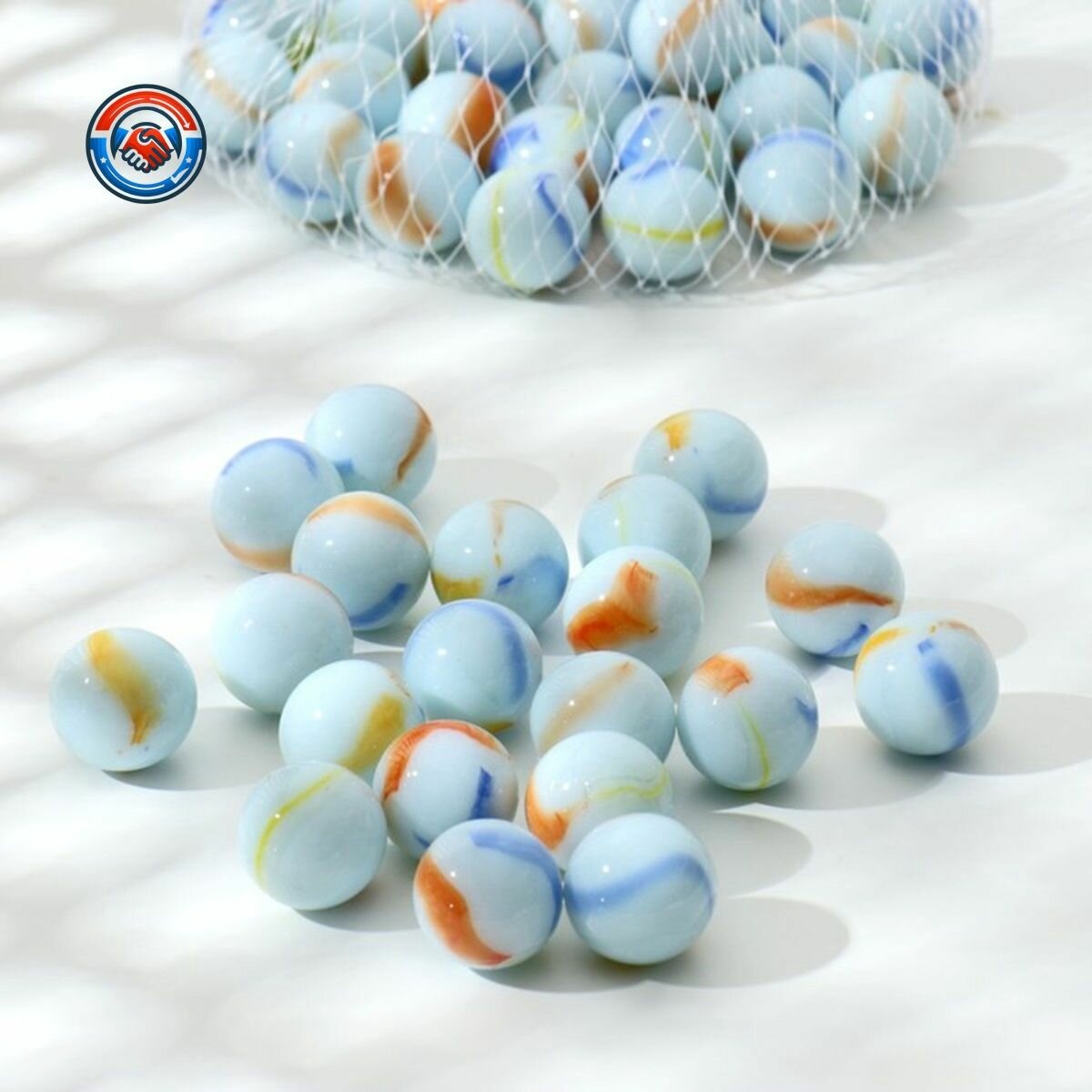 Декоративные шарики марблс для аквариума и творчества, набор из 48 камешков для развития мелкой моторики, флористики и весёлых игр