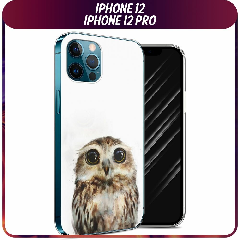 Чехол на Apple iPhone 12/12 Pro / Айфон 12/12 Про с принтом совенок
