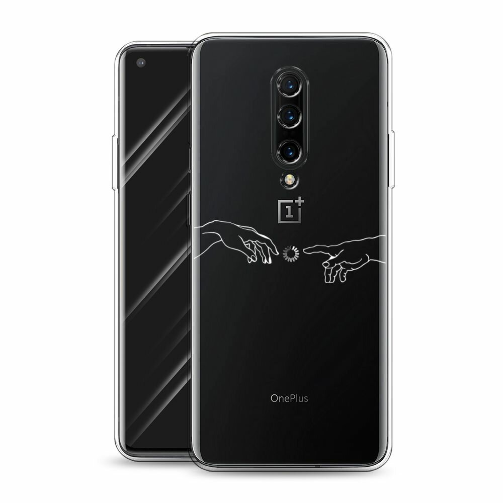 Чехол на OnePlus 8 / ВанПлас 8 с принтом "Загрузка творения", прозрачный — фото 1
