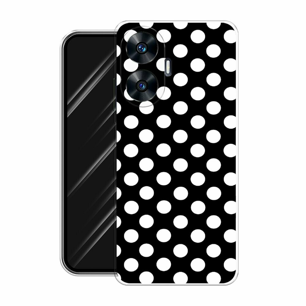 Силиконовый чехол на Realme C55 / Реалми C55 с принтом горох — фото 1