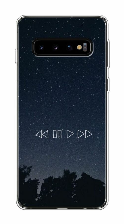 Чехол на Samsung Galaxy S10 / Самсунг Галакси S10 с принтом "Космическая музыка"