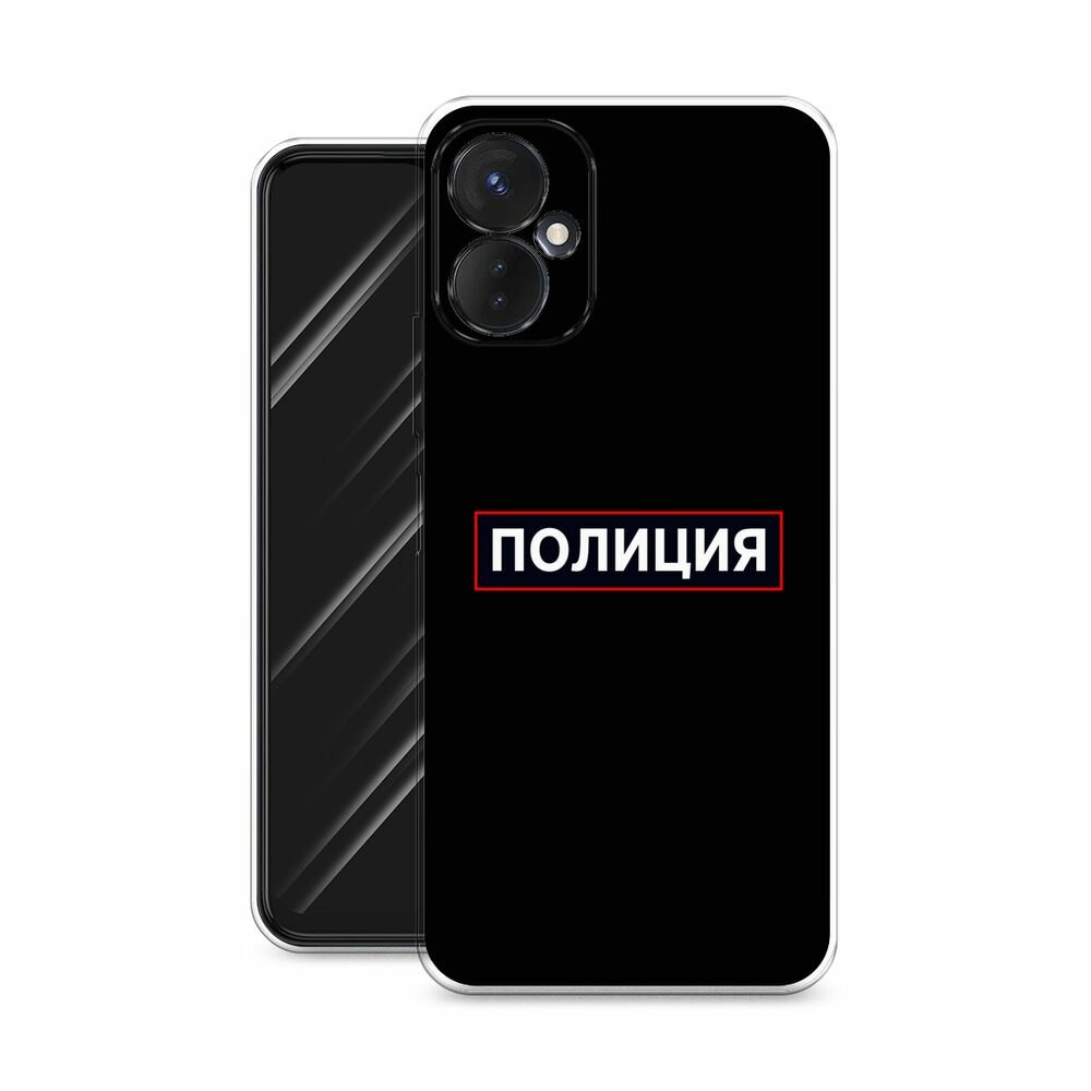 Чехол на Tecno Spark 9 Pro / Техно Спарк 9 Про с принтом "Police logo" — фото 1