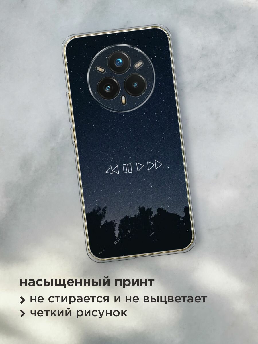 Чехол на Realme 14 Pro+ / Реалми 14 Про+ с принтом "Космическая музыка" — фото 1