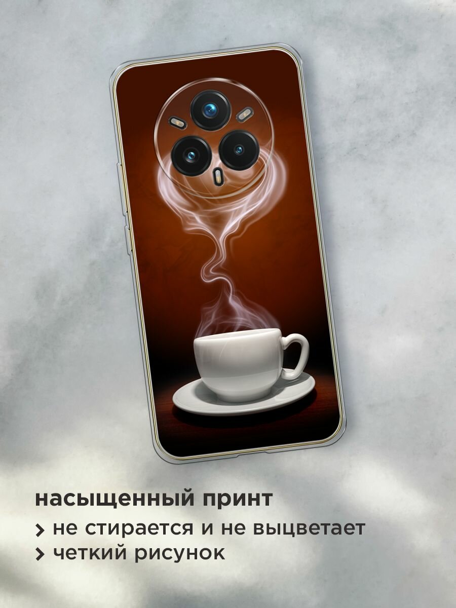 Чехол на Realme 14 Pro+ / Реалми 14 Про+ с принтом "Кофейная любовь" — фото 1