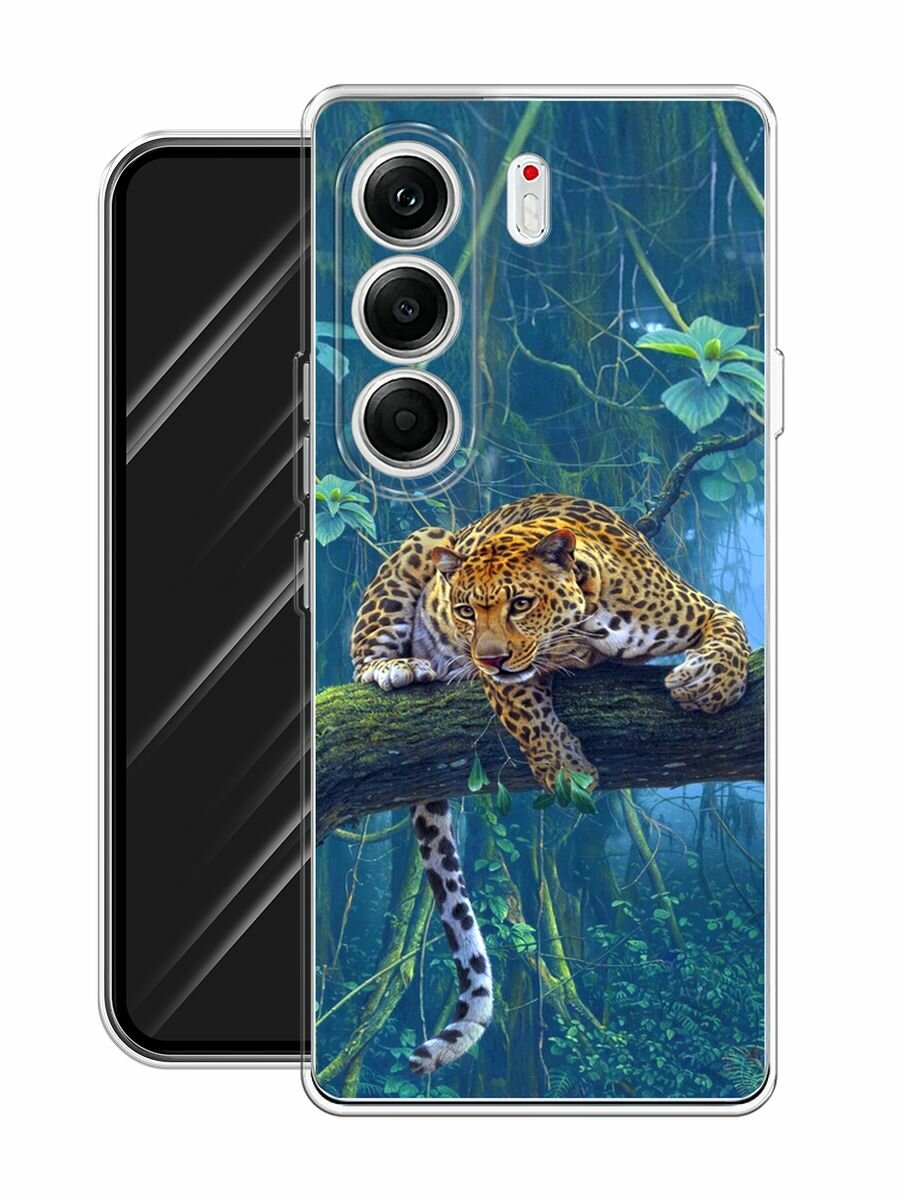 Чехол на Tecno Camon 40 Pro / Текно Камон 40 Про с принтом "Леопард охотник" — фото 1