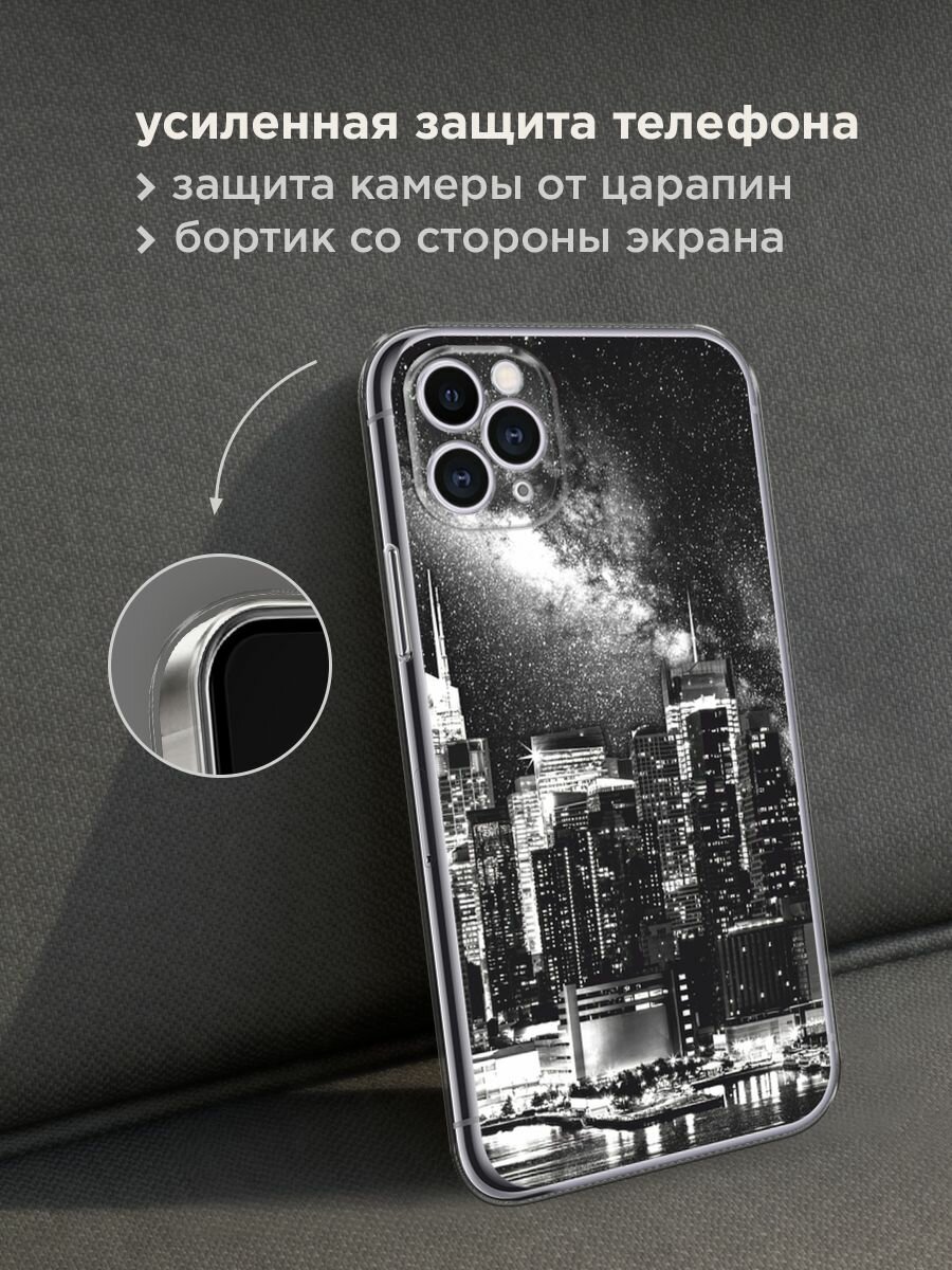 Чехол на Apple iPhone 11 Pro / Айфон 11 Про с принтом "Ночной Нью-Йорк" — фото 1