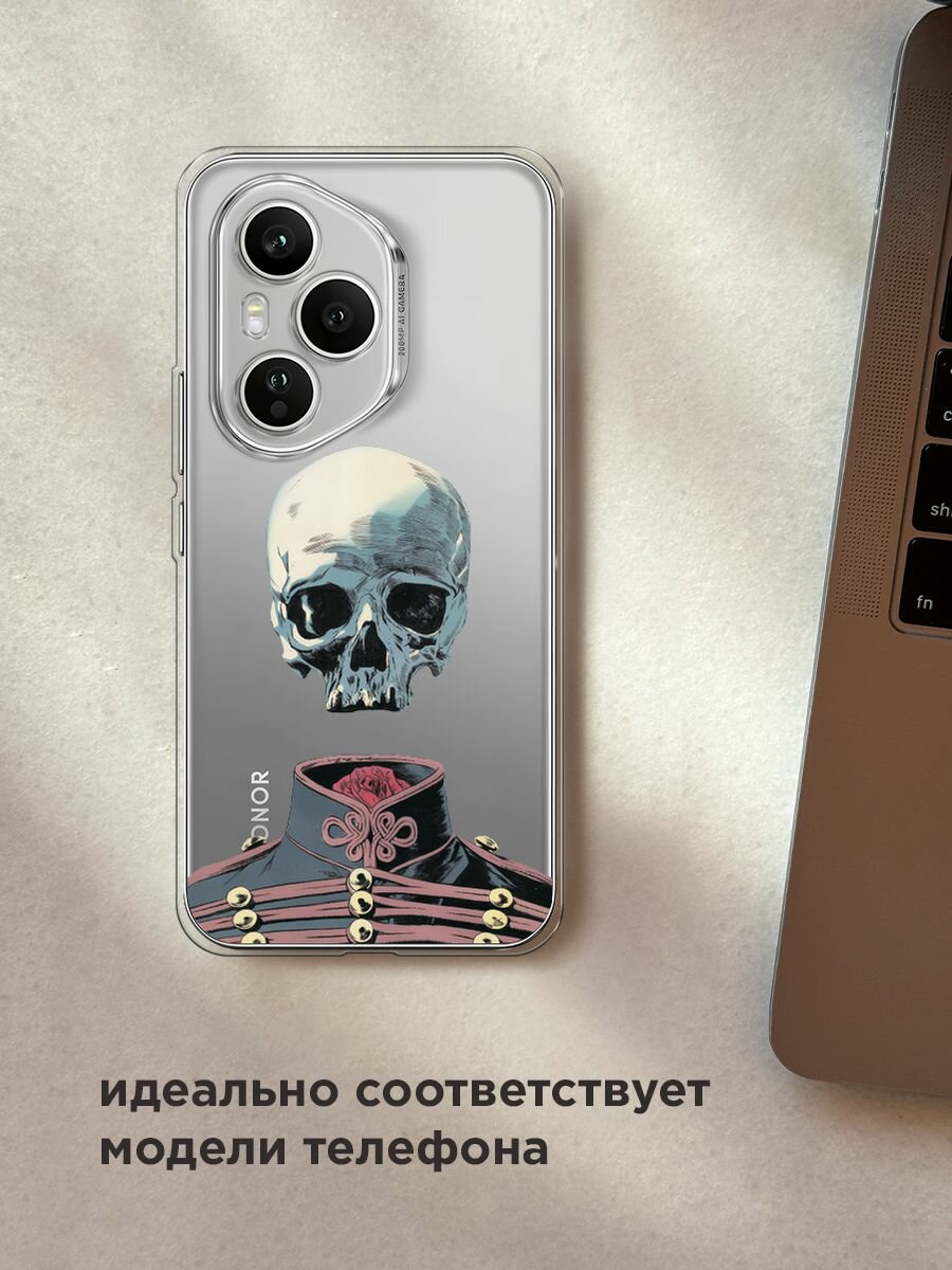 Чехол на Honor 400 Pro / Хонор 400 Про с принтом "Гусар", прозрачный — фото 1