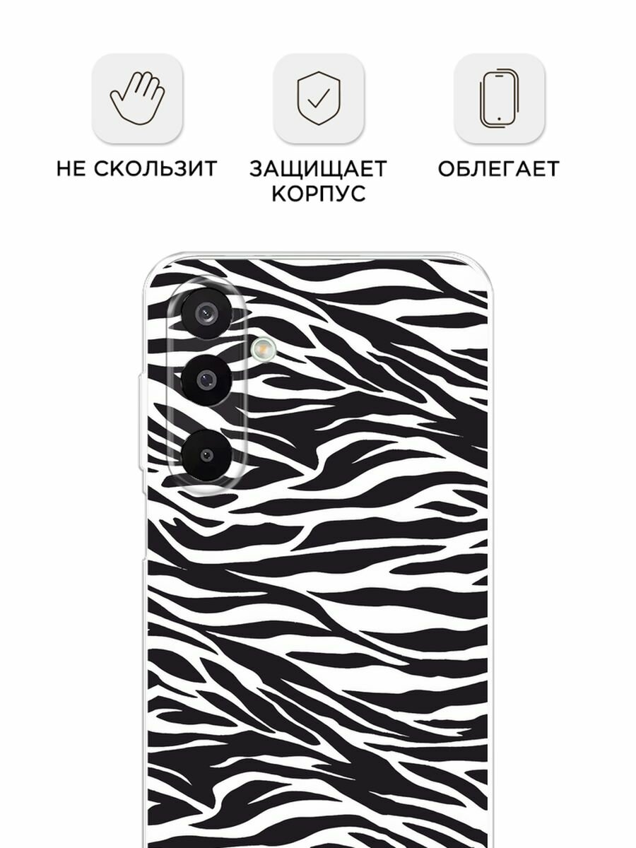 Чехол на Samsung Galaxy M16 / Самсунг Галакси М16 с принтом "Принт зебра" — фото 1