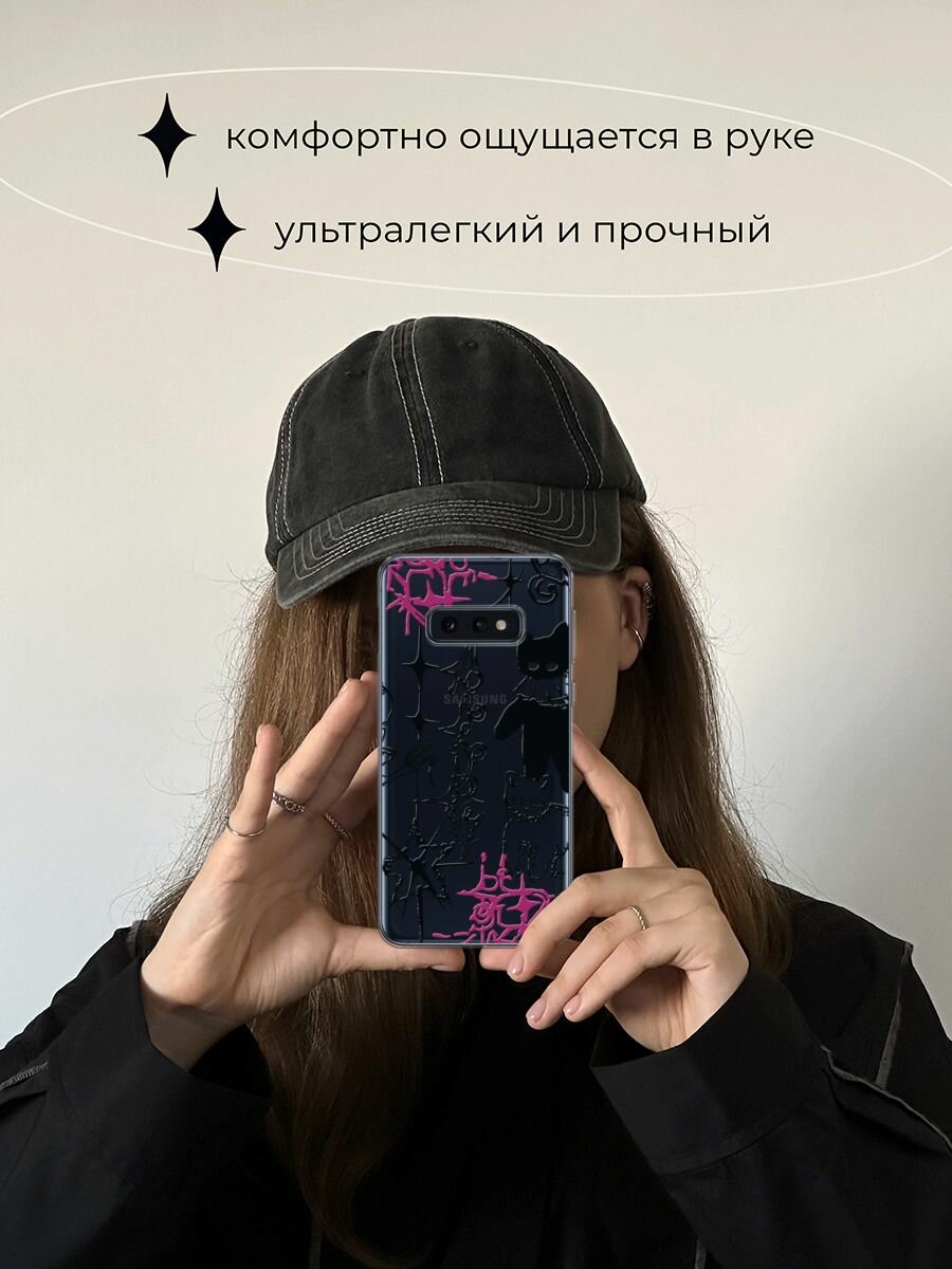 Чехол на Samsung Galaxy S10E / Самсунг Галакси S10E с принтом "Готические котики" — фото 1