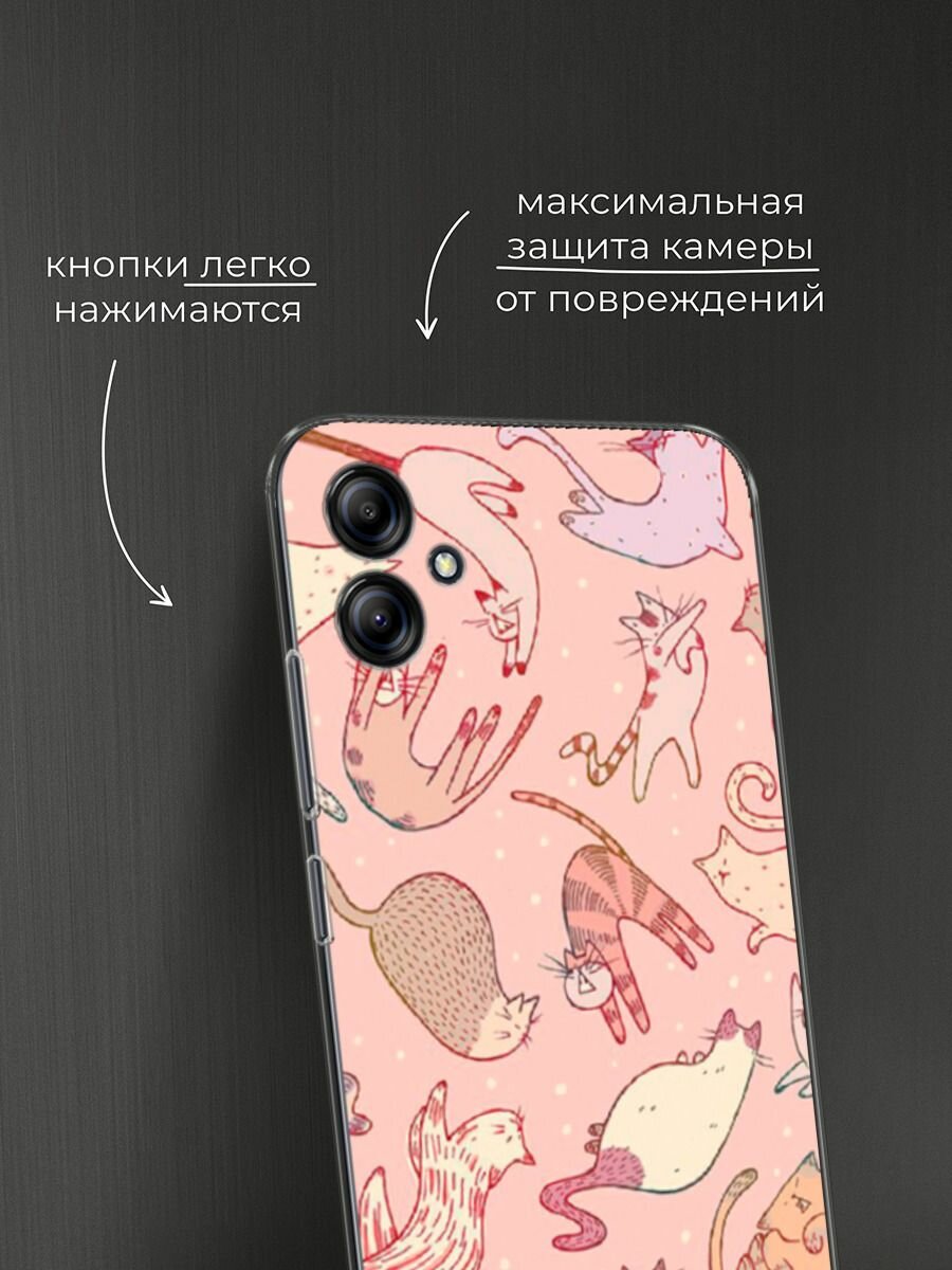 Чехол на Samsung Galaxy A04e / Самсунг A04e с принтом "Розовое счастье" — фото 1