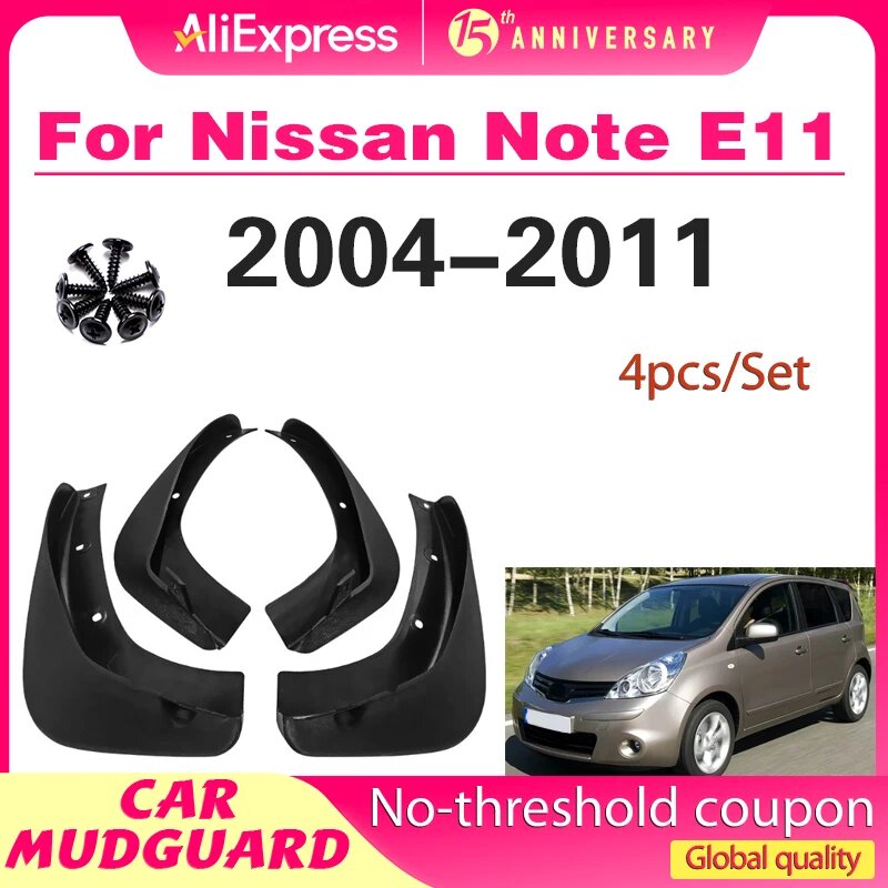 Для Nissan Note 2005 06 07 08 09 10 11 E11 брызговики передние и задние брызговики крылья автомобиля внешние аксессуары брызговики