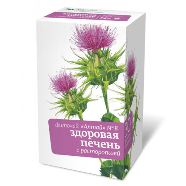 Фиточай Алтайский кедр Алтай № 8 Здоровая печень с расторопшей, 30 пакетиков