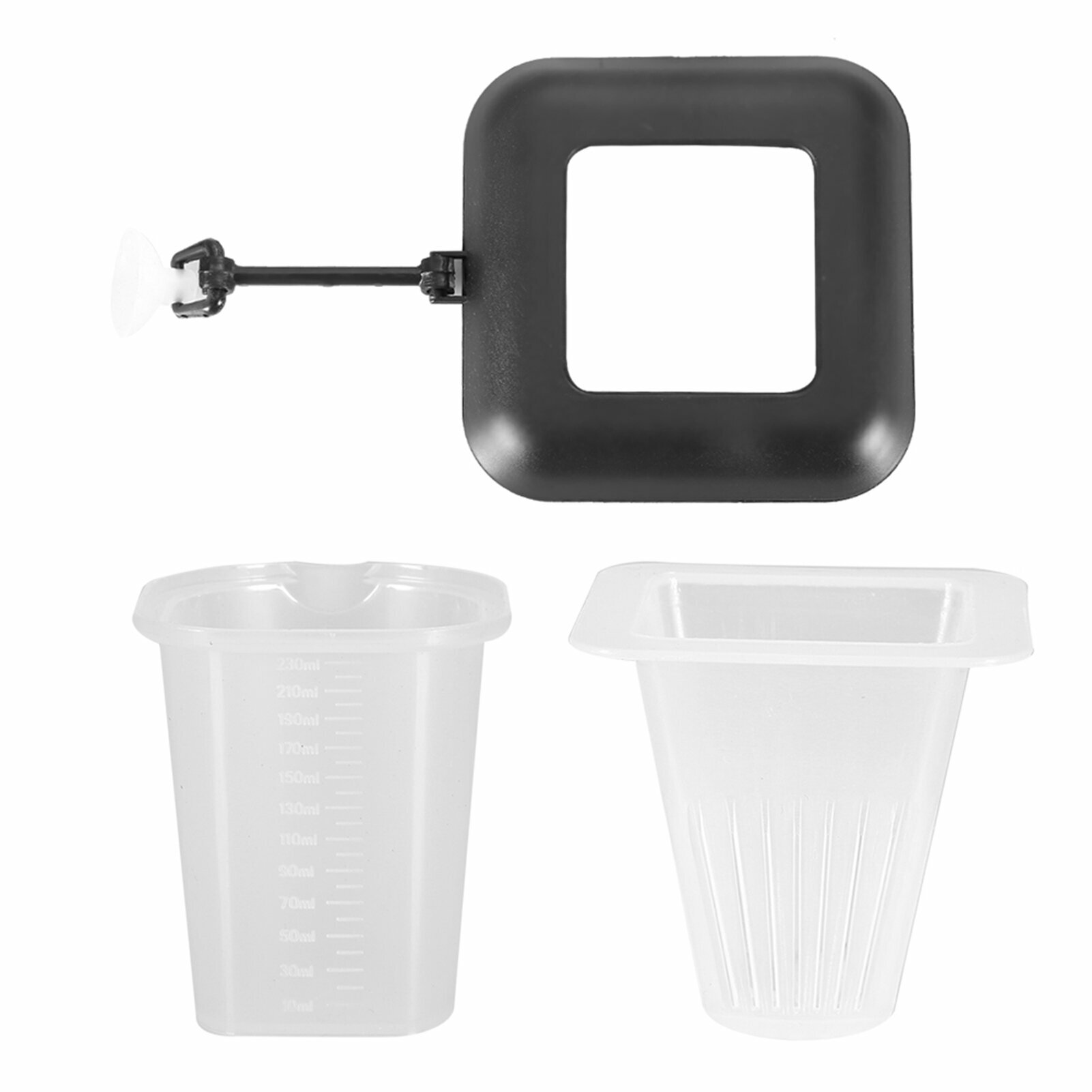 Плавающая пластиковая кормушка-кольцо для аквариумных рыб, размером 2,48 x 2,48 дюйма, для кормления красных червей и других кормовых рыб.