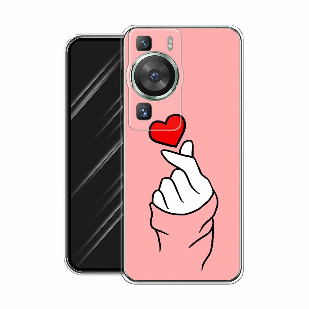 Чехол на Huawei P60/P60 Pro / Хуавей P60/P60 Про с принтом "Милое сердечко" — фото 1