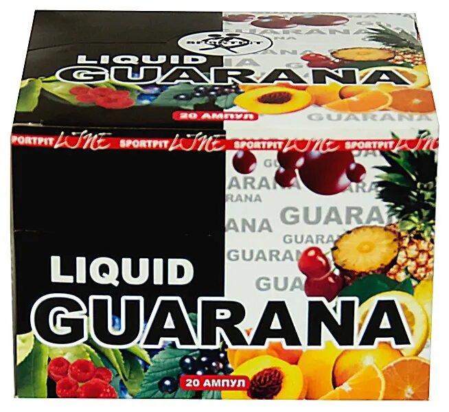 Жидкая Гуарана Sportpit Liquid Guarana, 20 ампул в упаковке, ананас