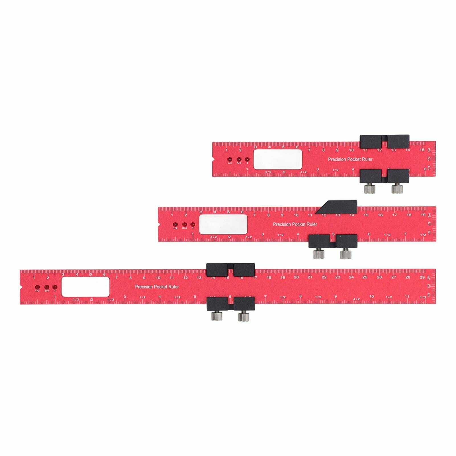 Красная позиционирующая линейка 16/20/30 см