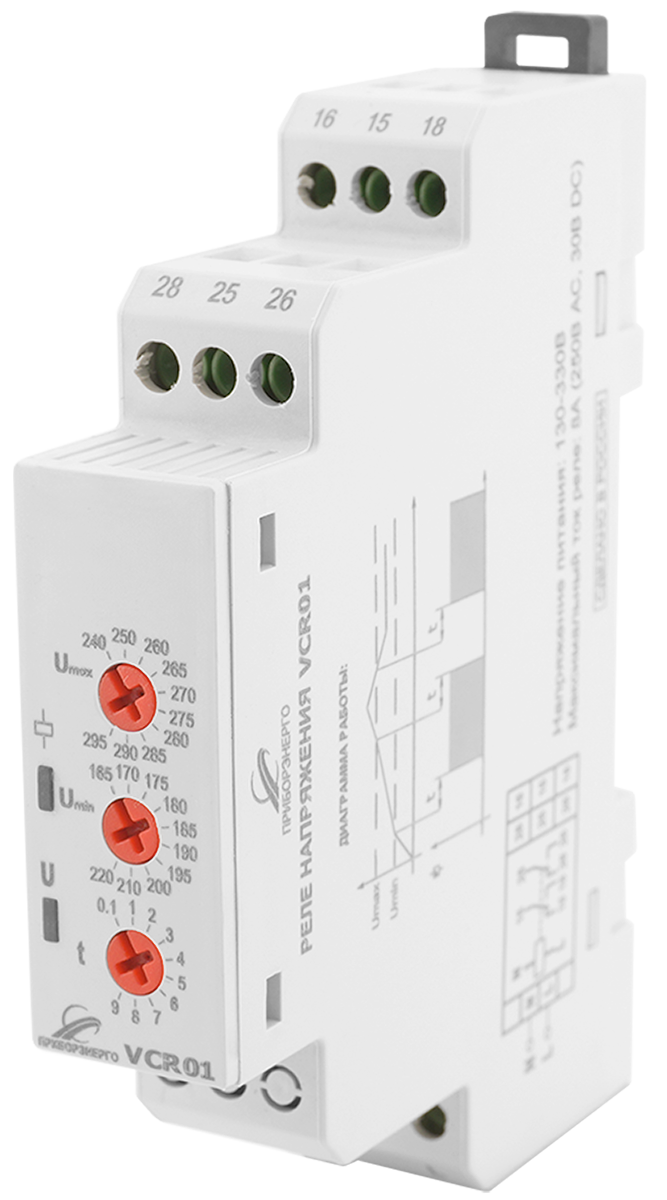 Реле контроля напряжения VCR01, Арт. НФ-00000808, ООО "НТК приборэнерго"