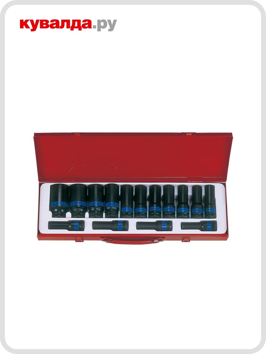 Набор ударных головок 1/2" KING TONY 4415MP03 15 пр