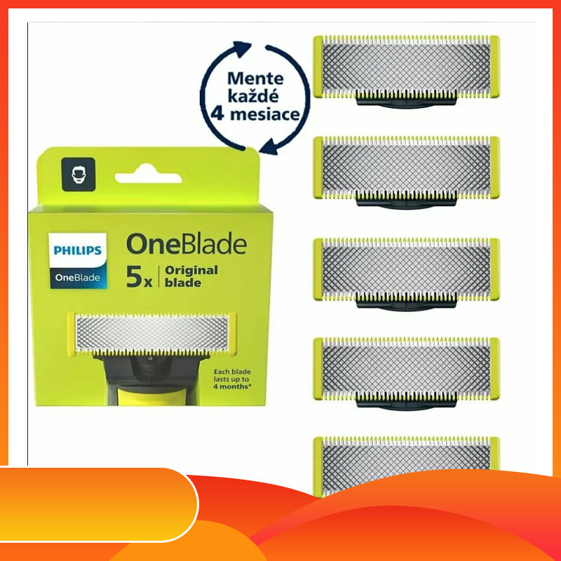 Сменное лезвие новая модель QP250/50 (51) для OneBlade Philips 5шт.（QP14xx、QP25xx、QP26xx、QP27xx、QP28xx）