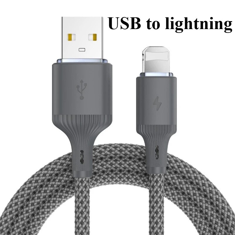 USB Lightning плетеный кабель для быстрой зарядки данных C к C подходит для IPhone Apple Huawei Xiaomi Redmi Samsung TypeC зарядный кабель 2 м, G USB to lightning