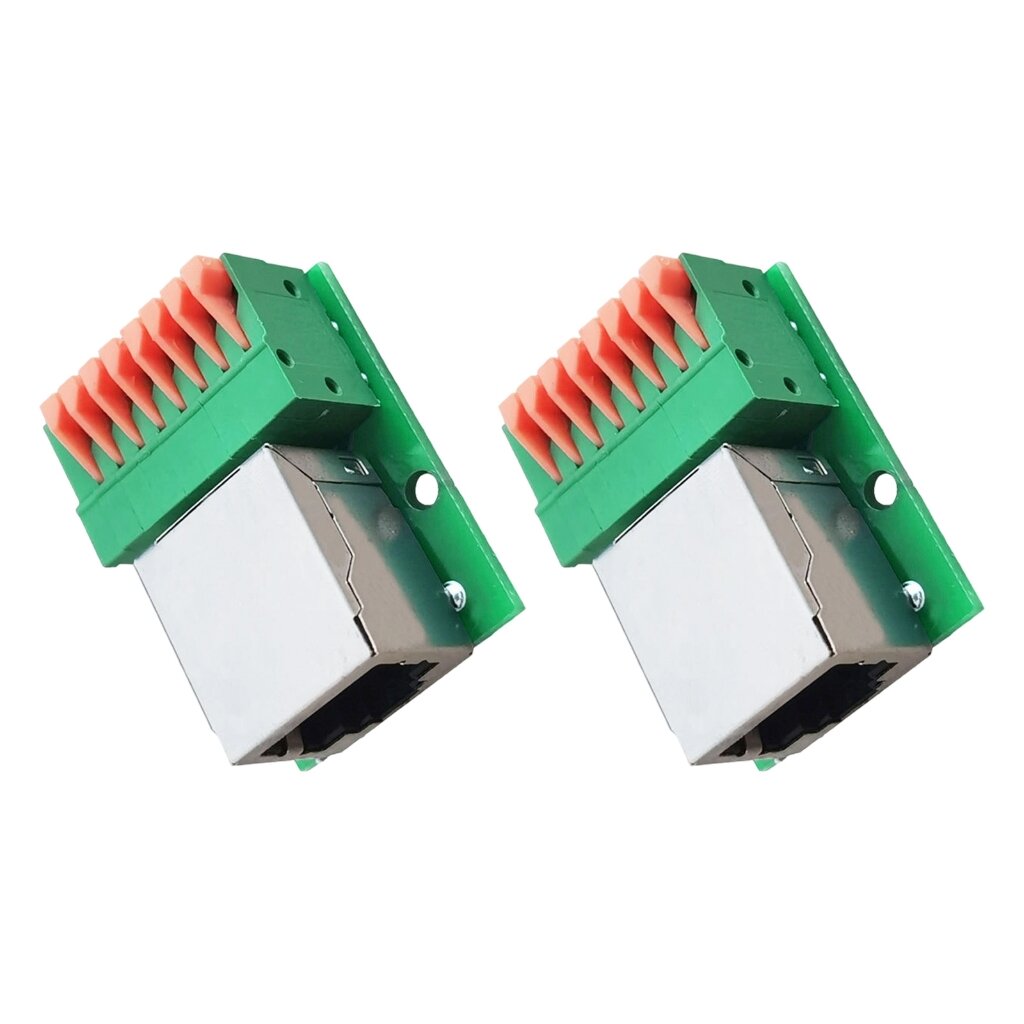 Quick Connectings RJ45 Terminals Block Adapters 8Pin Female Connectors DIN Rail Installation For Automation Equipment Wiring