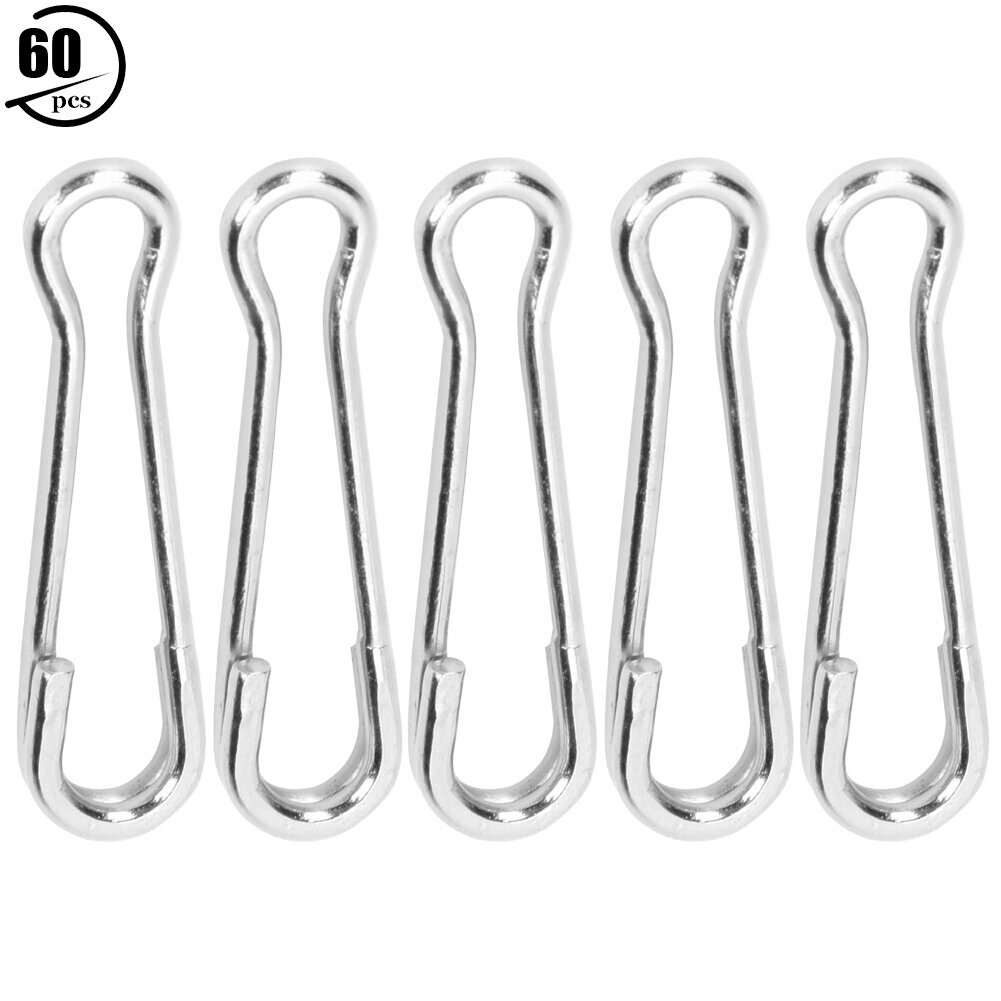 20 шт./уп. Гавайские клипсы из нержавеющей стали, мощные соединительные зажимы, рыболовная фурнитура