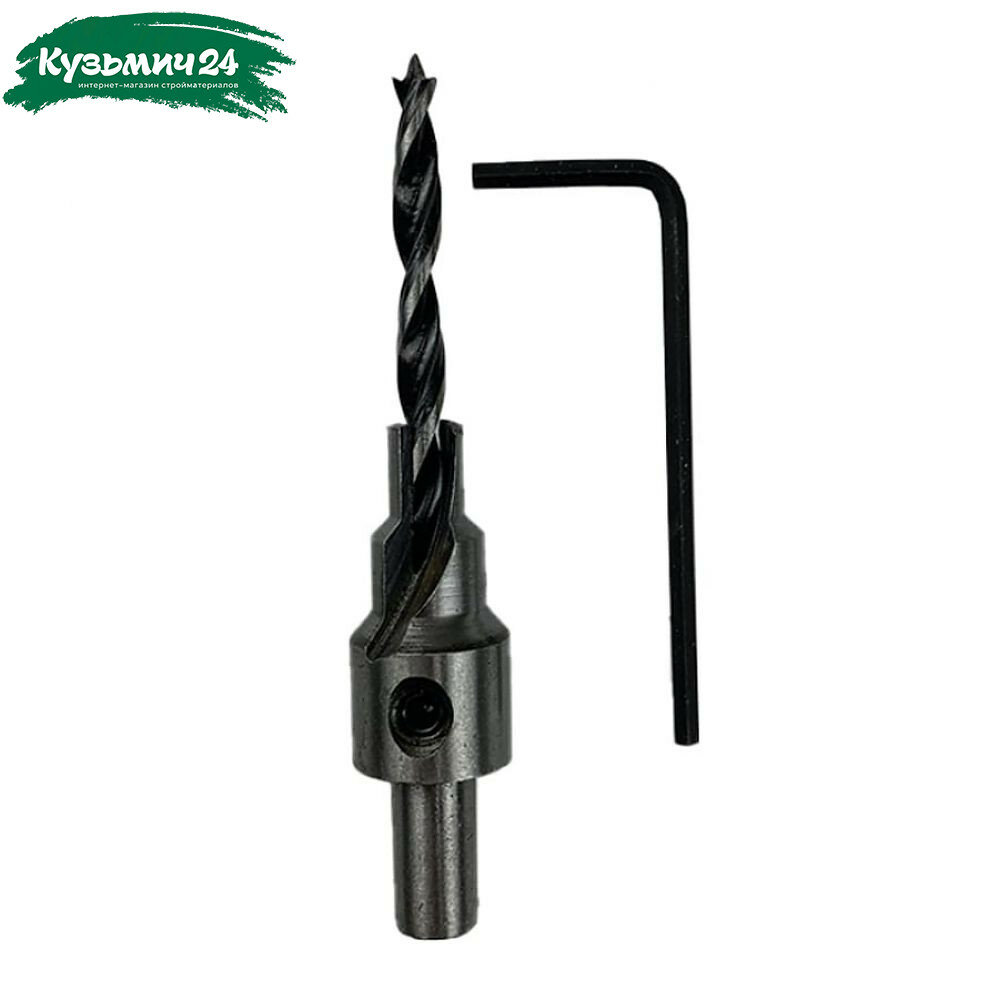 Сверло зенкер по дереву стронг инструмент 4,5 мм
