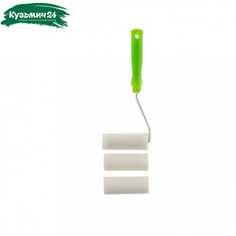 Валик малярный СИБРТЕХ 80445, ролик 100 мм, ворс поролон, 2 сменные шубки