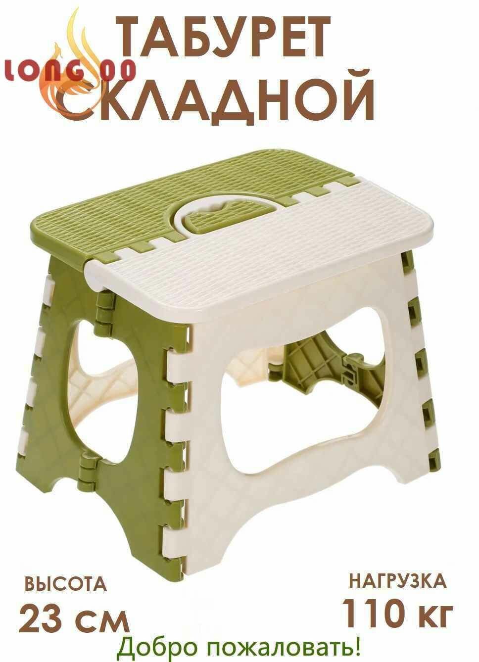 Табурет складной пластиковый плетёный для кухни, дачи и пикника — компактный складной стул для ванной, сада и дома