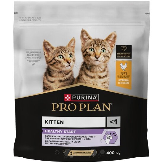 Сухой корм для котят Pro Plan Kitten с курицей 400 г