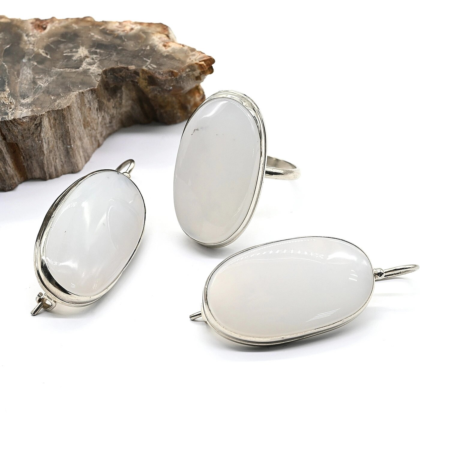 Комплект бижутерии, опал