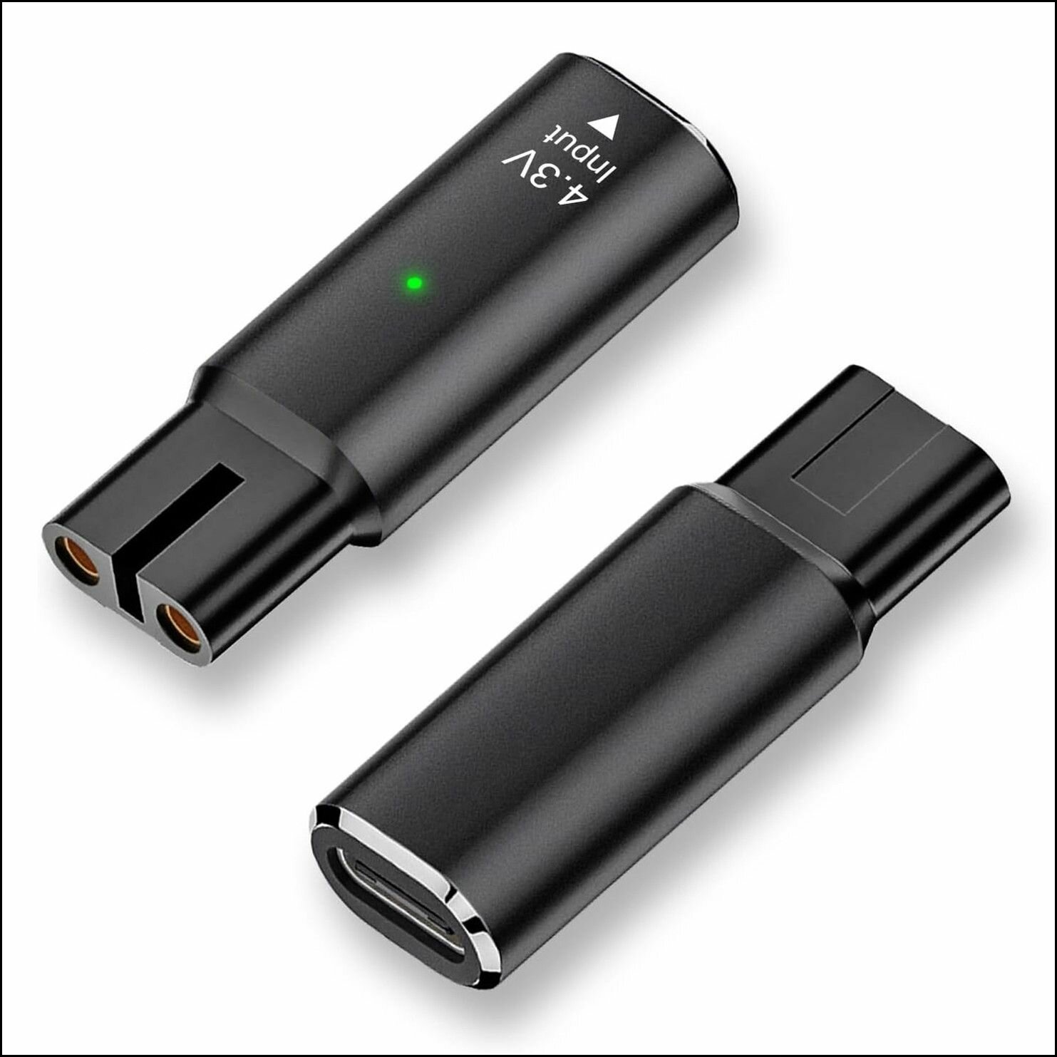 2 Pack 4.3V Type-C A00390 Зарядное устройство адаптер, USB-C зарядный конвертер для Philips Norelco OneBlade QP2520 серии электробритвы