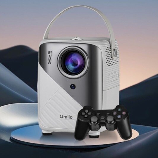 Проектор UMIIO Q3 PRO, Wi-Fi, Bluetooth, HDMI, встроенная игровая приставка, черный