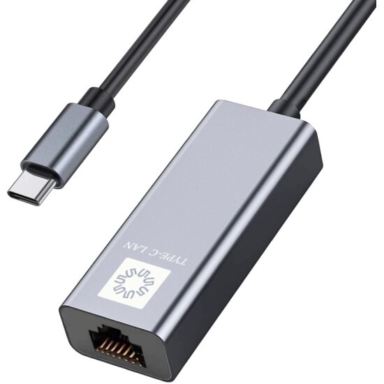 Кабель-адаптер 5BITES UA2C-45-16BK USB3.1 RJ45 100MB AL серый