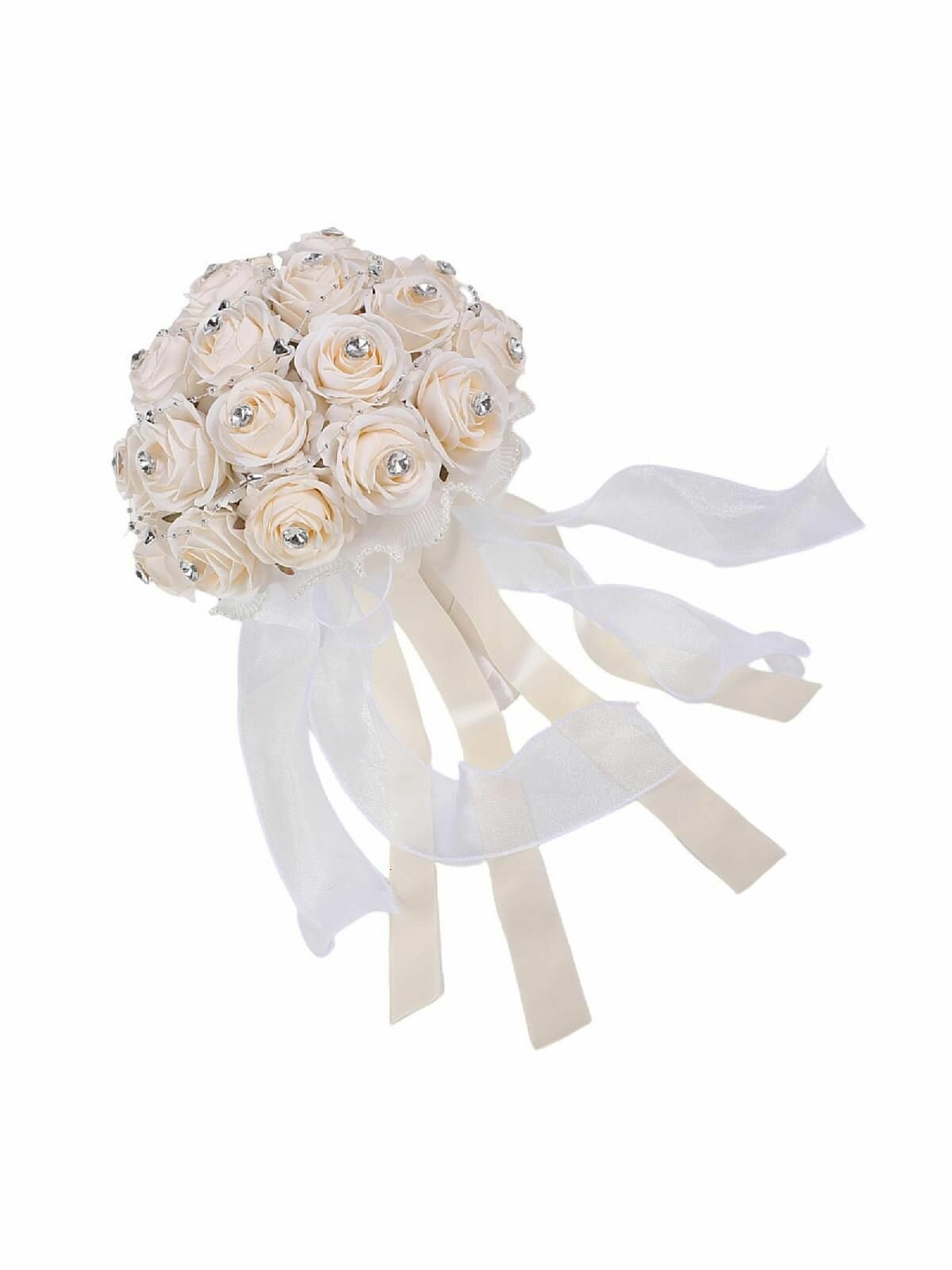 Стабилизированныецветы, Букет Роз С Имитацией Шампанского Из Страз Премиум-класса-6099 24