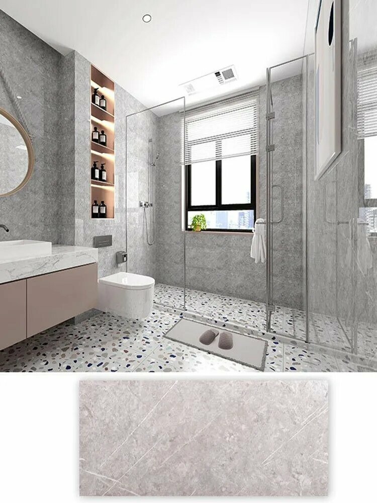 Самоклеящиеся стеновые панели с эффектом мрамора, ПВХ панель 60х30 см, огнестойкие водостойкие и быстрый монтаж, для кухни, ванной, гостиные, спальни, акцентных стен