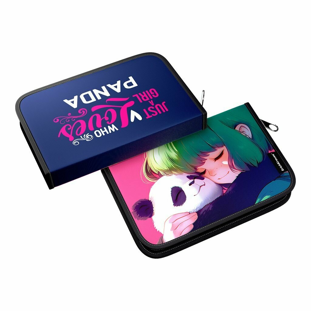 Пенал-книжка без наполнения Панда Хагс текстиль 135х205х30мм 1 отд. ErichKrause