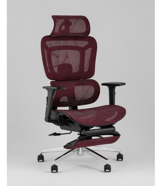 Кресло офисное Наталь бордовый