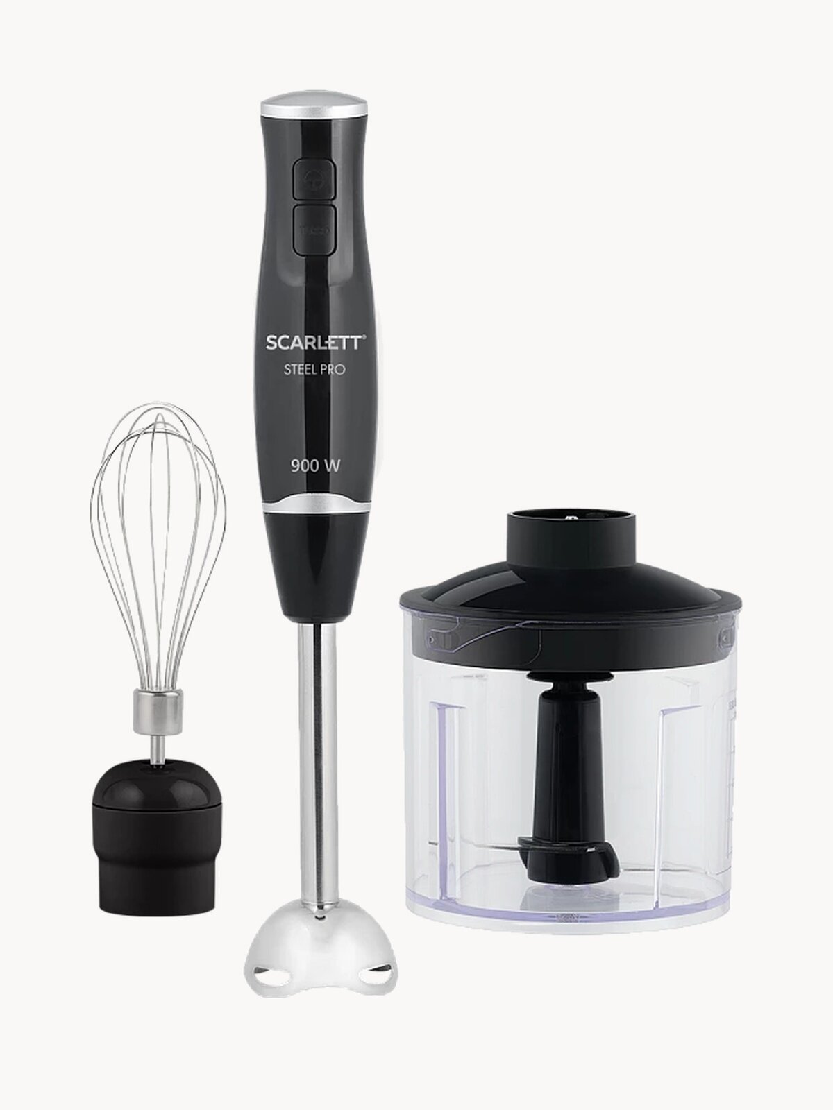 Блендер погружной Scarlett SC-HB42F08, TURBO режим, 900 Вт, 2 скорости
